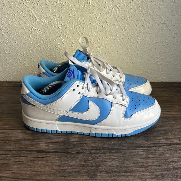 Nike | Shoes | Nike Dunk Low Reverse Unc 222 Blue White Patent Womens ...